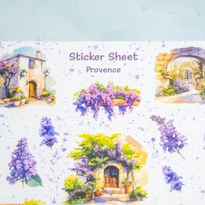 Provence Sticker Sheet - Set of 18 Stickers for Journal, Planner ...
