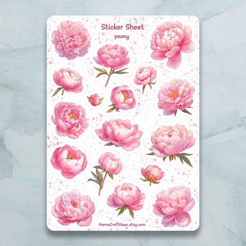 Peonies Stickers - Etsy