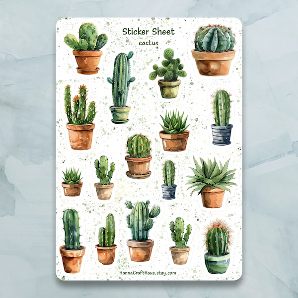 Cactus Sticker - Etsy