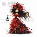 Christmas Fairy Clipart | 10 JPG Poinsettia Dress Holiday Enchantress ...