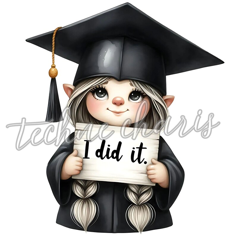 Graduation Gnome Clipart | Set of 10 High-quality 300 DPI Jpegs ...