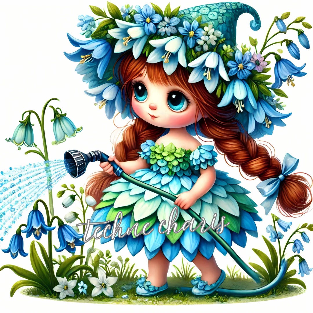 Spring Girl Gnome Clipart | Set of 10 | High Quality 300 DPI Jpegs ...