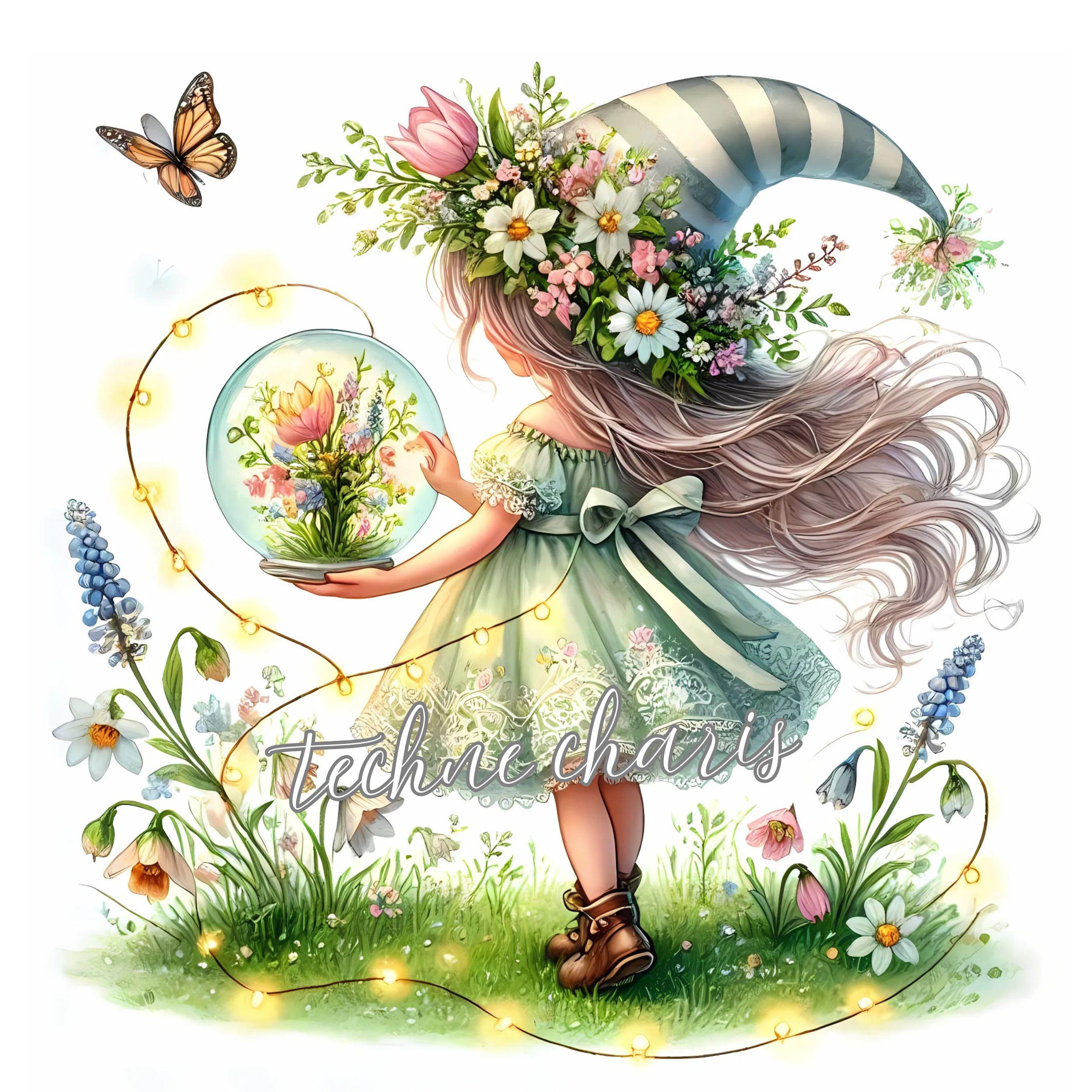 Spring Garden Gnome Clipart | 10 High-resolution 300 DPI Jpgs | Spring ...