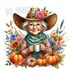 Country Grandma Fall PNG Clipart | 10 Autumn Cowgirl Granny With Hat ...