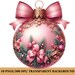 Pink Christmas Ornament Clipart Bundle, Holiday Baubles PNG (digital ...