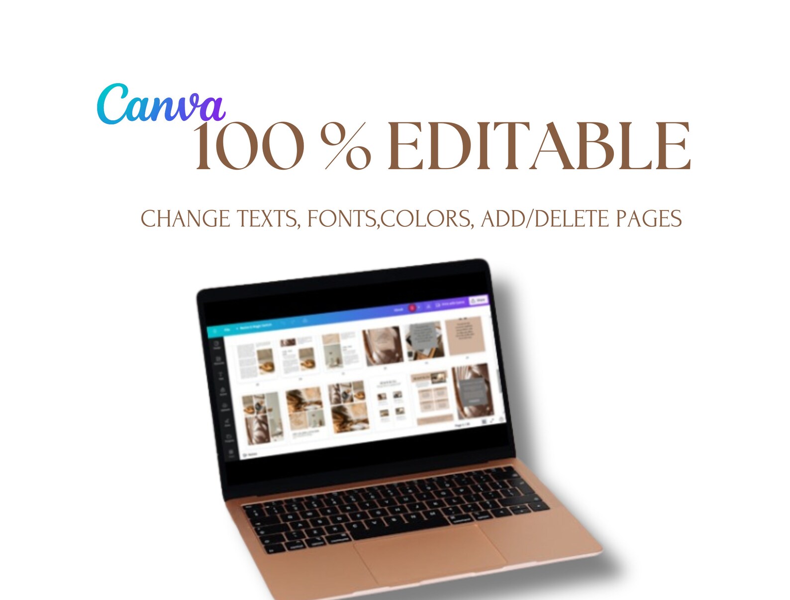 Modern Workbook Workbook Template Canva Ebook Template Canva ...