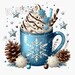 Watercolor Christmas Mug Clipart | 10 Holiday Coffee Cup PNG | Digital ...
