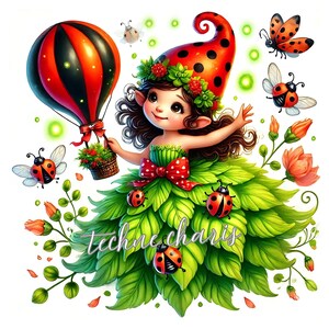 Ladybug Gnome Clipart | 10 High-quality Jpgs | Spring Gnome, Digital ...