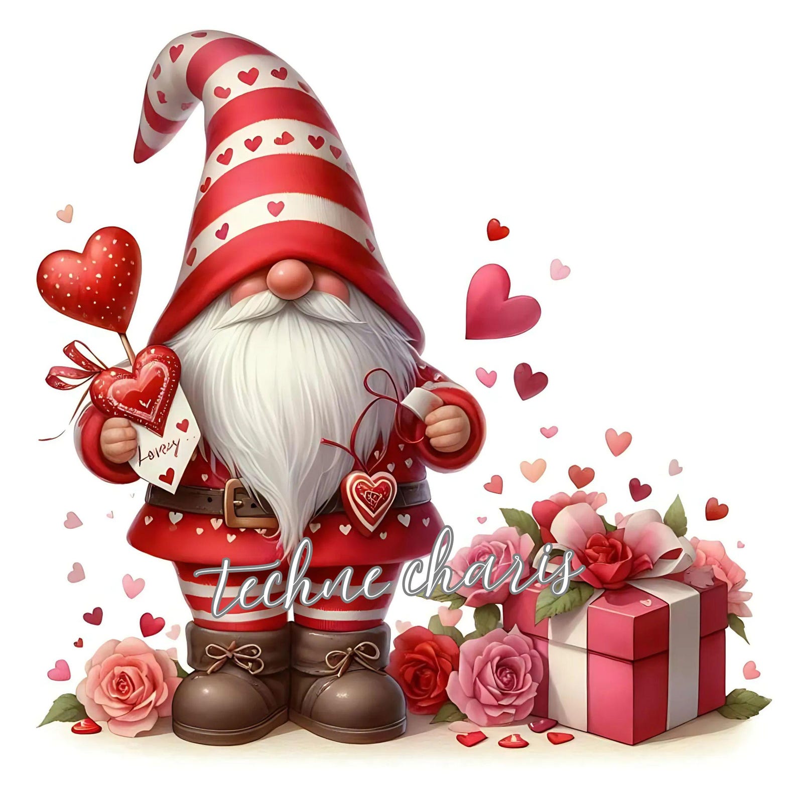 Valentines Gnome Clipart Set of 10 High Resolution 300 DPI Jpgs ...