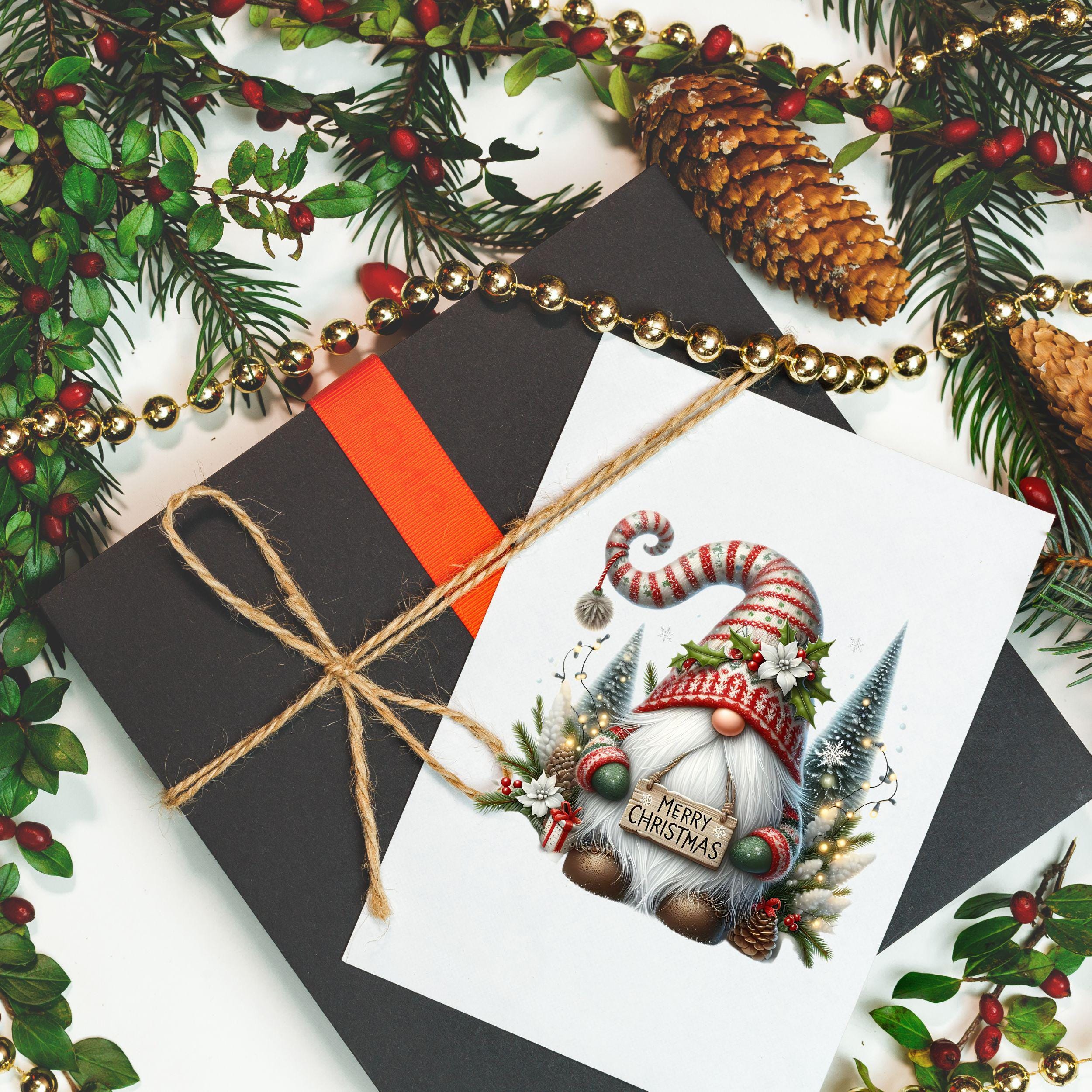 Watercolor Christmas Gnome Clipart Bundle, Festive Printables (PNG) - Etsy