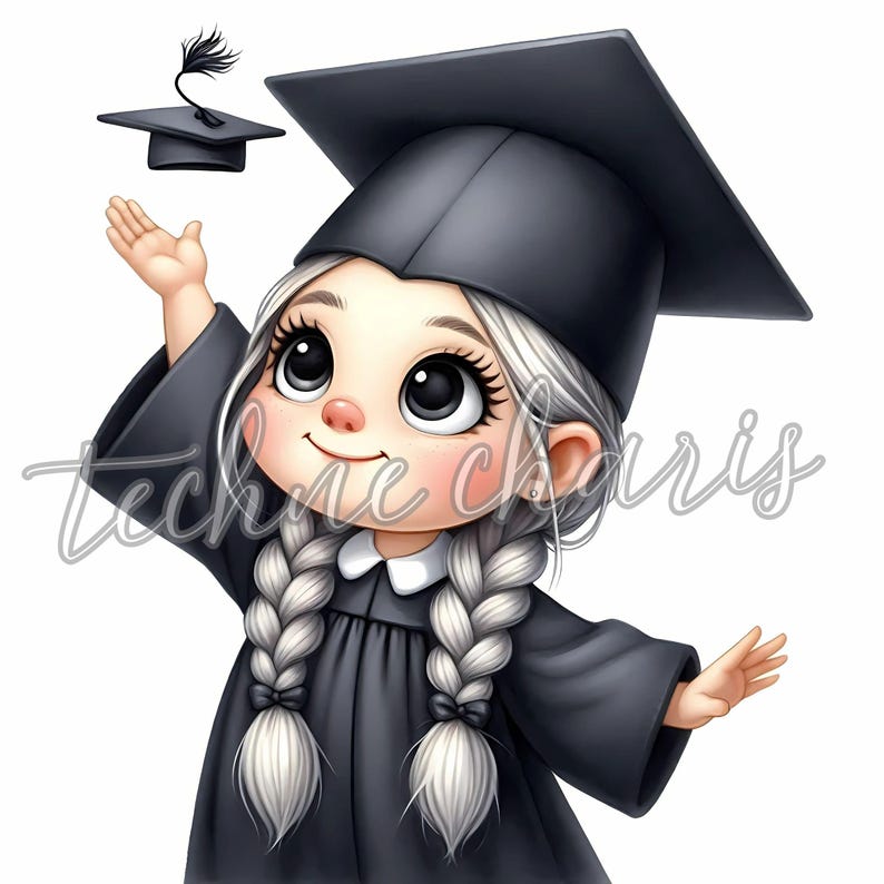 Graduation Gnome Clipart | Set of 10 High-quality 300 DPI Jpegs ...