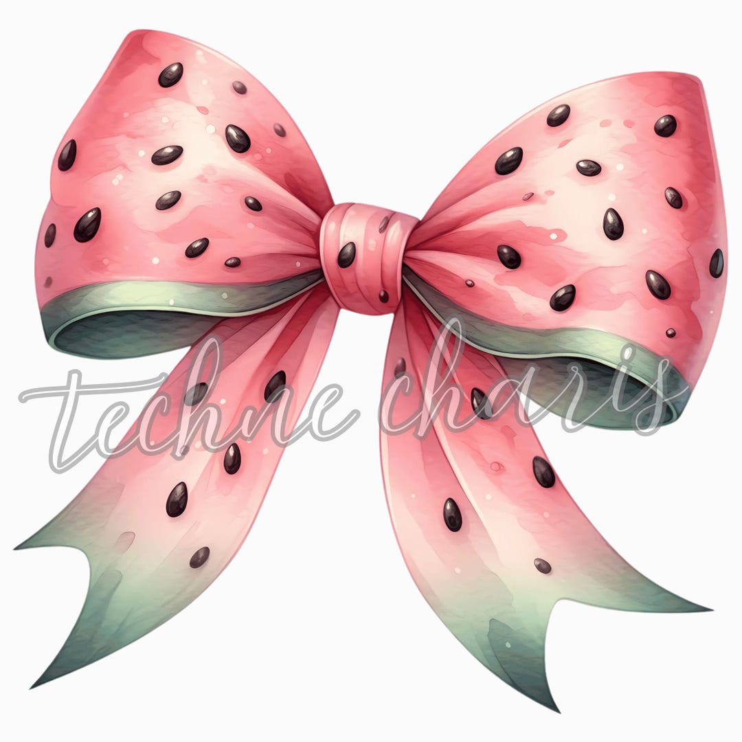 Watermelon Coquette Bow, 10 High Quality Pngs, Watermelon Clipart PNG ...