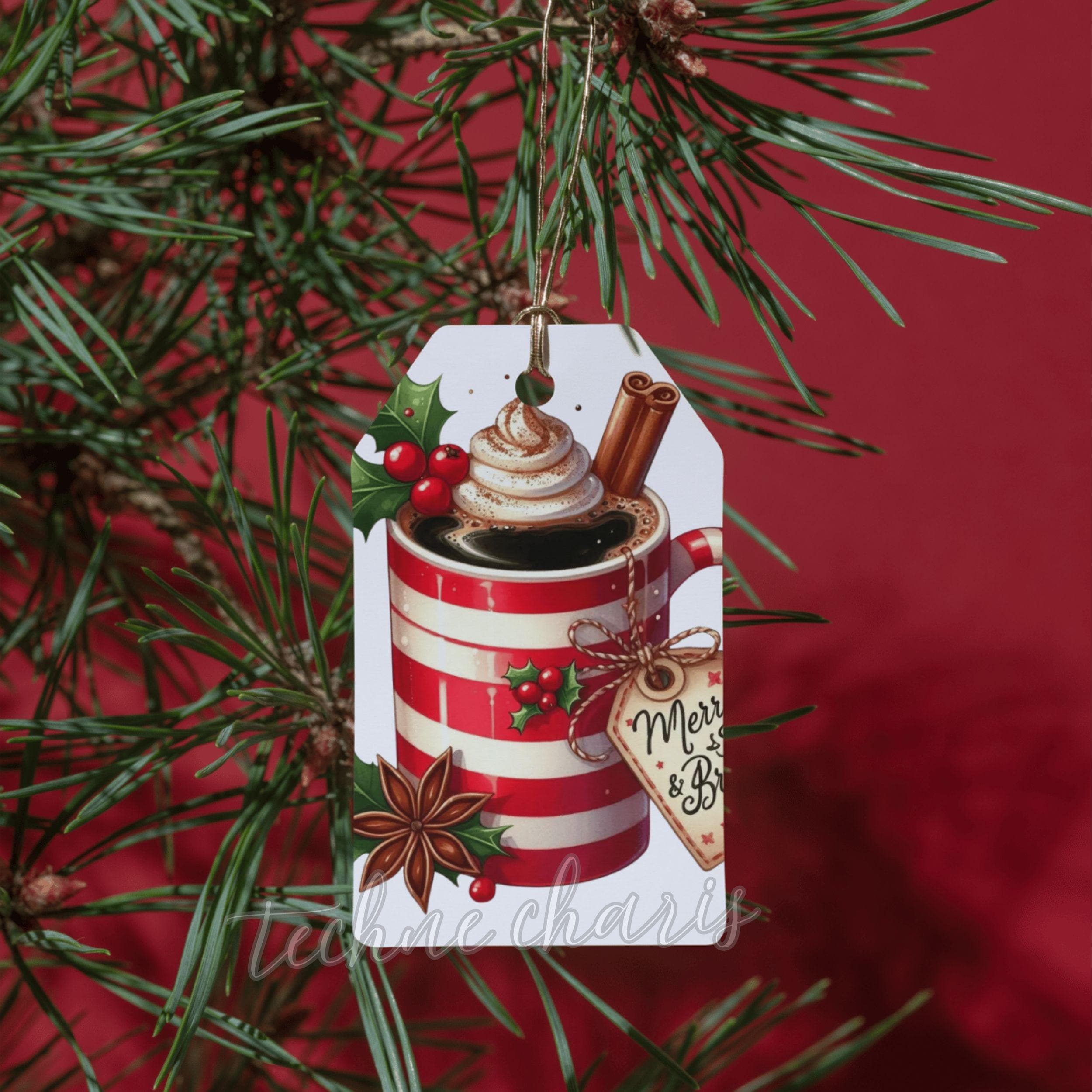 Watercolor Christmas Mug Clipart | 10 Holiday Coffee Cup PNG | Digital ...