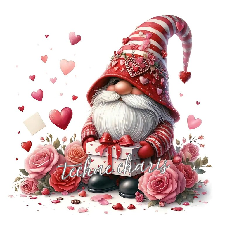 Valentines Gnome Clipart Set of 10 High Resolution 300 DPI Jpgs ...