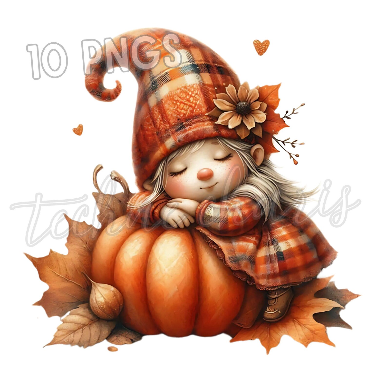 Fall Gnome PNG Bundle | Autumn Pumpkin Gnome Clipart | Cute Sublimation ...