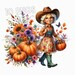 Country Grandma Fall PNG Clipart | 10 Autumn Cowgirl Granny With Hat ...