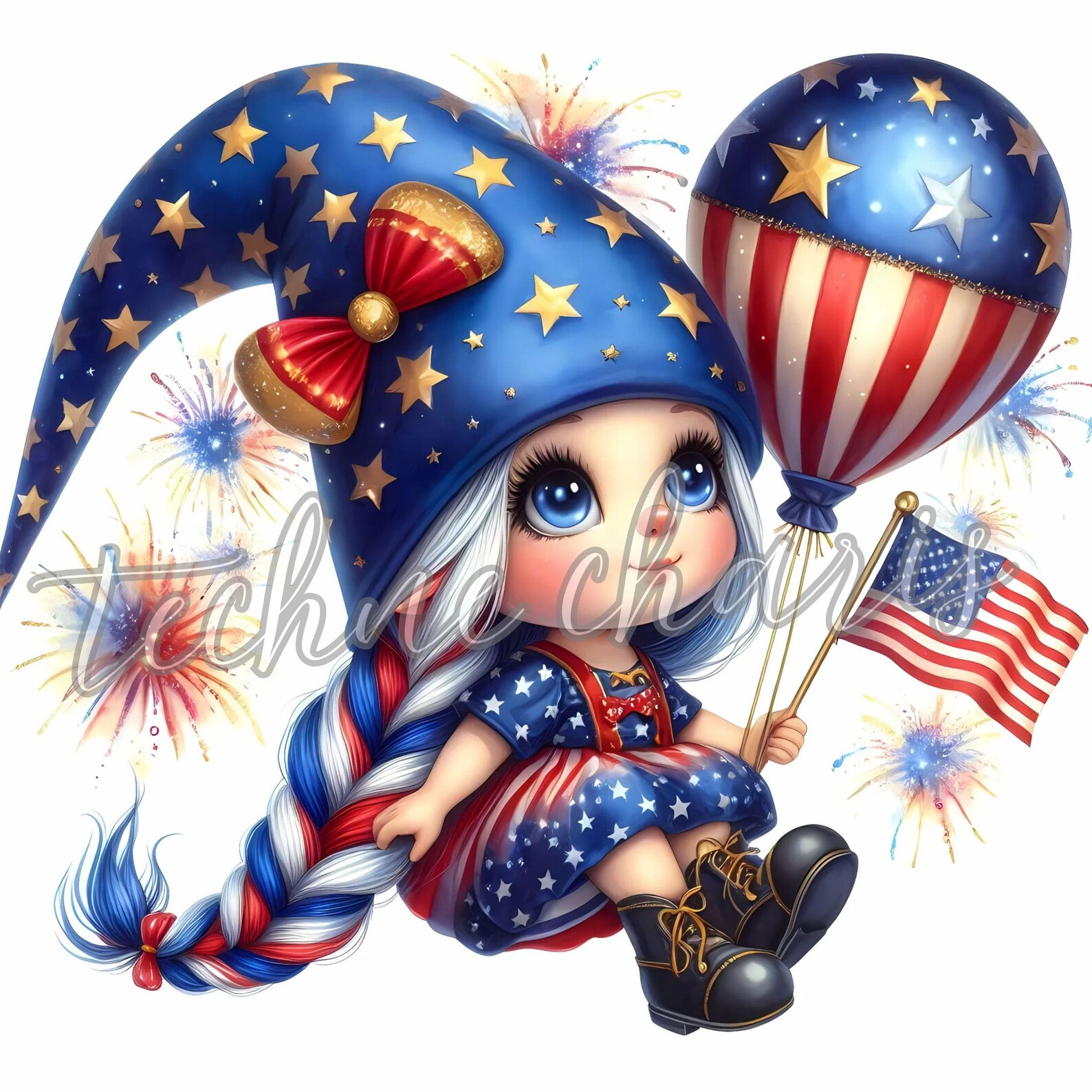 Patriotic Gnome Clipart Bundle | 4th of July & Memorial Day Gnomes ...