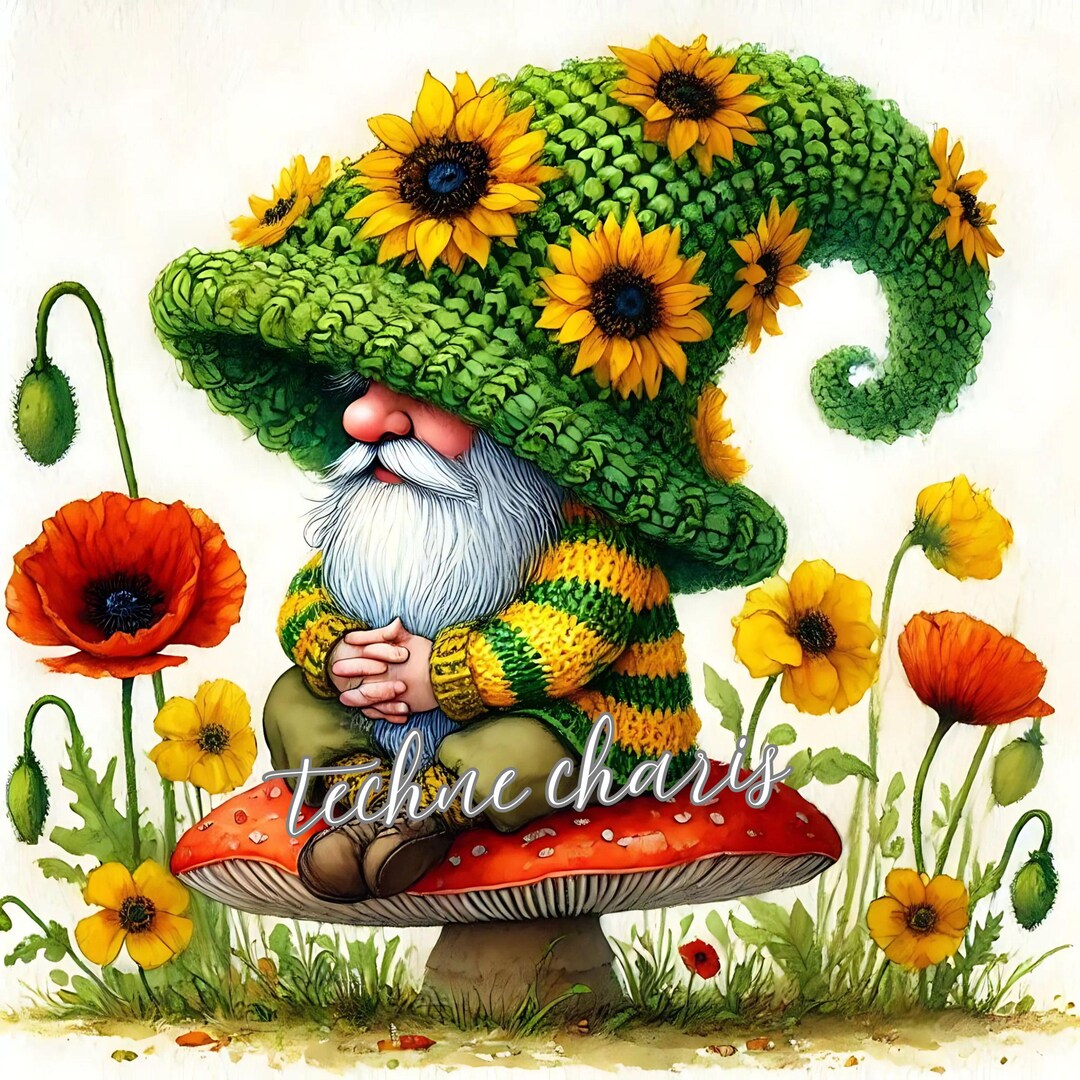 Spring Garden Gnomes Clipart, Set of 10 High Quality 300 DPI Jpegs ...