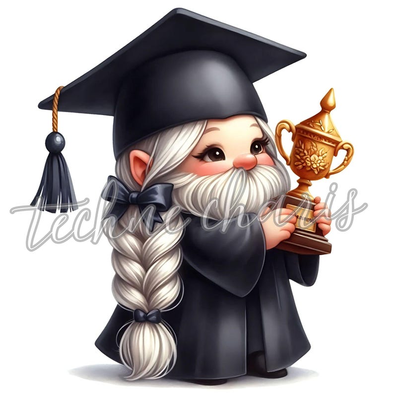 Graduation Gnome Clipart | Set of 10 High-quality 300 DPI Jpegs ...
