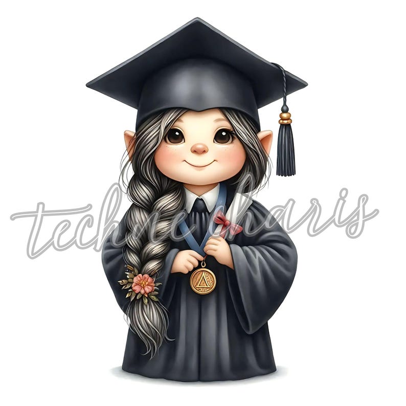 Graduation Gnome Clipart | Set of 10 High-quality 300 DPI Jpegs ...