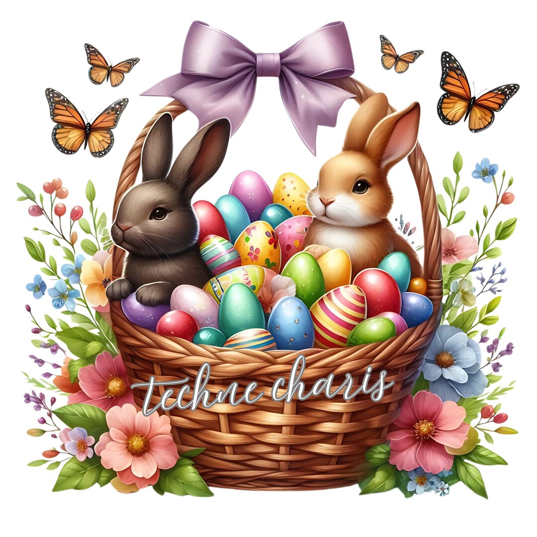Watercolor Easter Baskets Clipart | 10 High Quality 300 DPI Pngs for ...