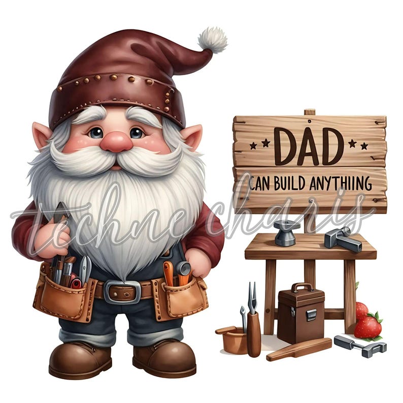 Tools Dad Gnome Clipart | 10 High-quality 300 DPI Jpegs | Father’s Day ...