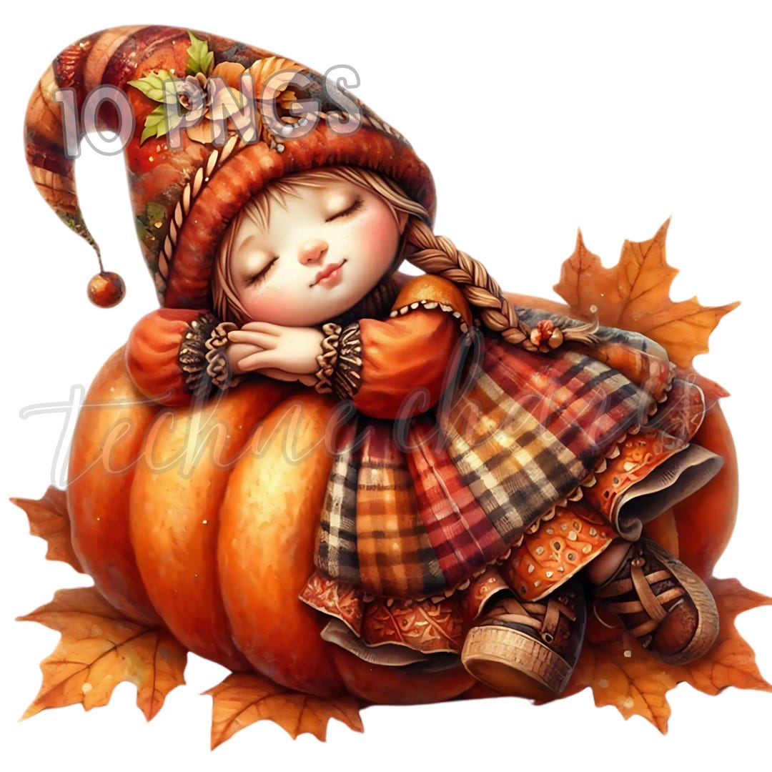 Fall Gnome PNG Bundle | Autumn Pumpkin Gnome Clipart | Cute Sublimation ...