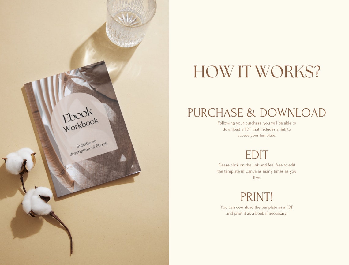 Modern Workbook Workbook Template Canva Ebook Template Canva ...