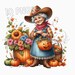 Country Grandma Fall PNG Clipart | 10 Autumn Cowgirl Granny With Hat ...