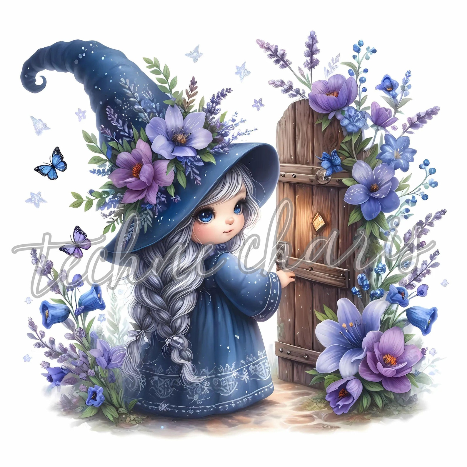 Whimsical Floral Garden Gnome Clipart | Set of 10 High Quality 300 DPI ...