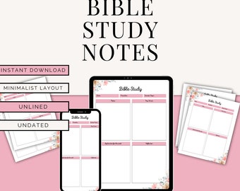 Bible Study Bundle | Printable Journal, Sermon Notes, SOAP Bible Study ...