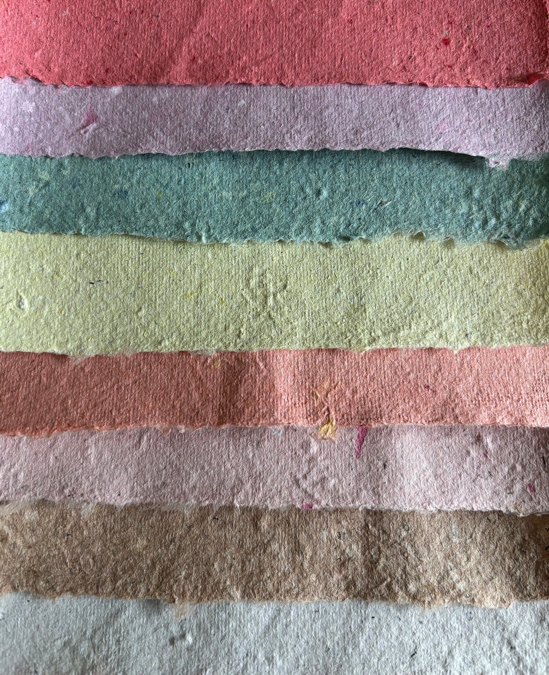 Handmade Recycled Paper With Deckle Edge, Random Assortment of 25 Pages ...