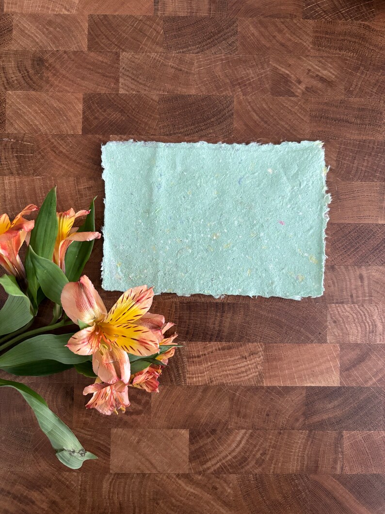 Handmade Recycled Paper With Deckle Edge, Random Assortment of 15 Pages ...