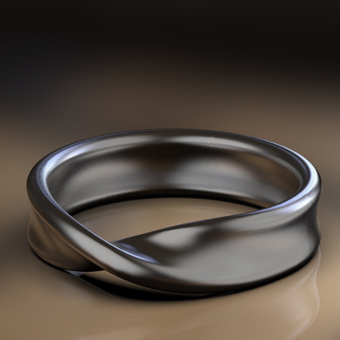 Silver Mobius Ring for Couple Mobius Promise Ring, Simple Delicate, Alternative Matching Ring ...