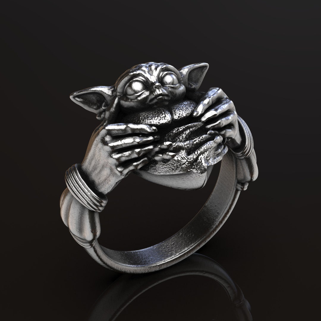 Baby Yoda Ring, Grogu Ring, the Child Ring, Star Wars Jewelry, Baby ...
