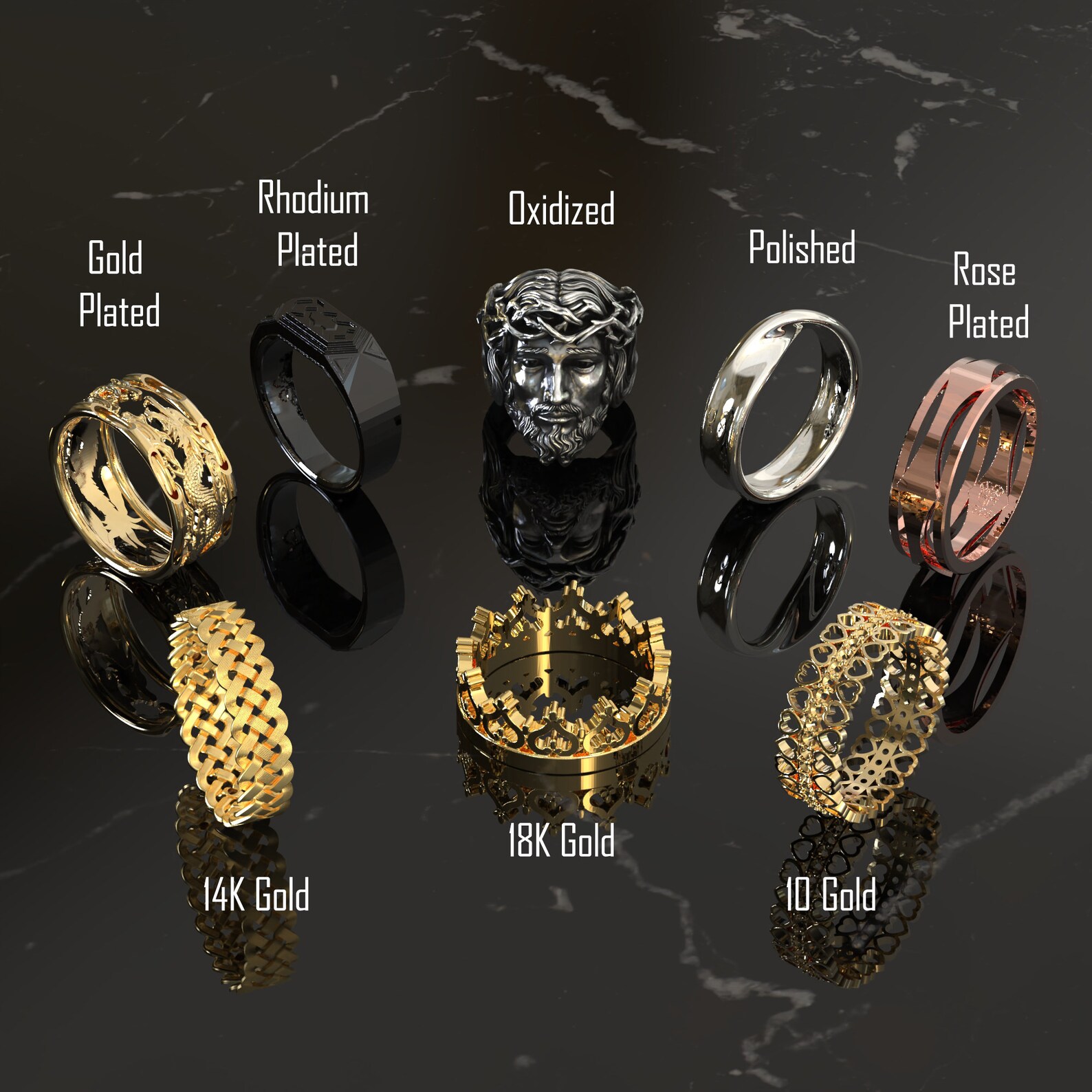 Japanese Koi Fish Band Ring, Handmade Men Ring, Mens Ring, Unique Ring ...