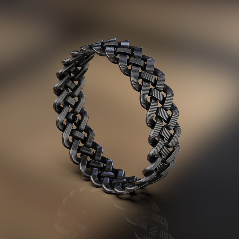 Silver Braided Ring - Etsy