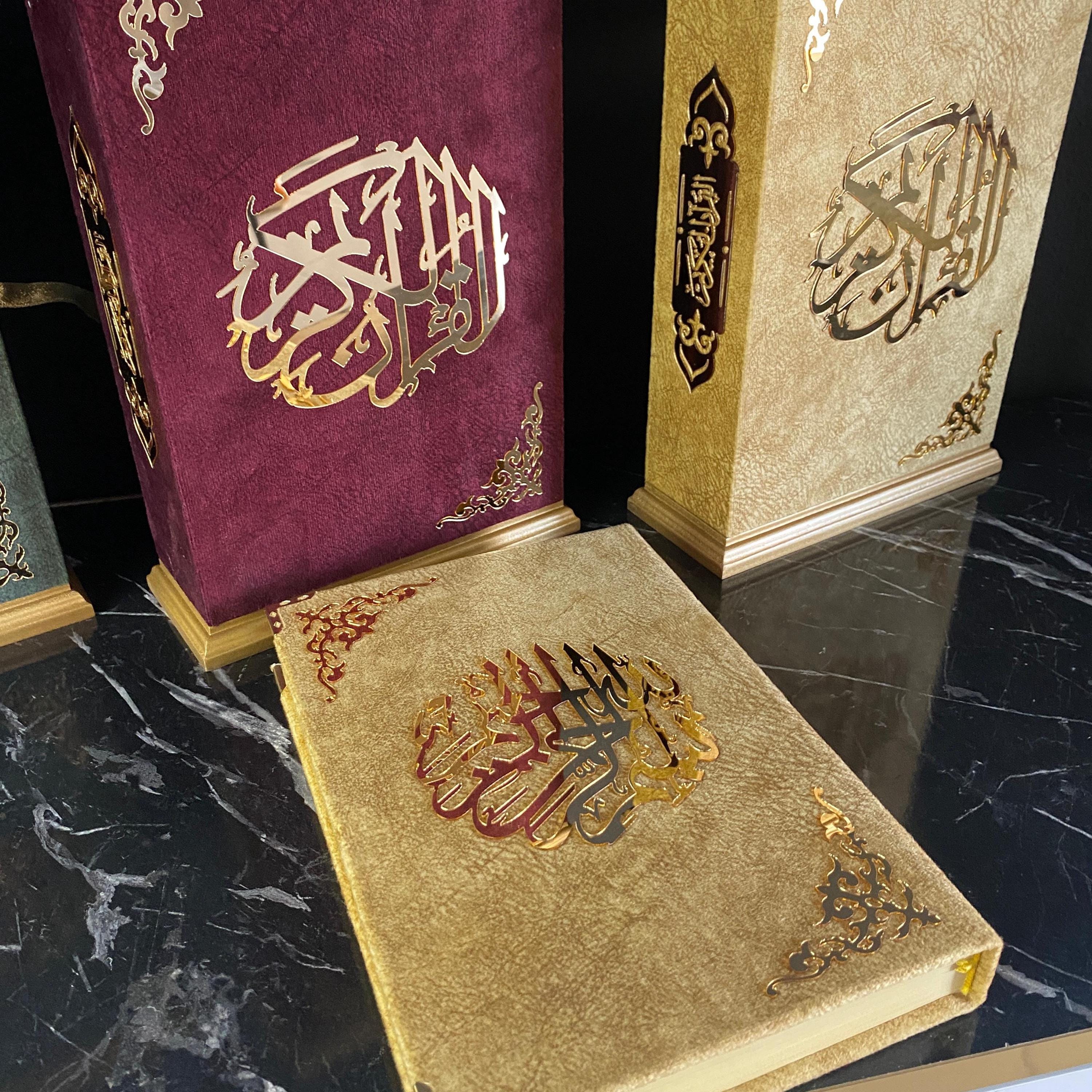 Velvet Cover Luxury Quran Gift Set, Coran, Mushaf, 16x24 Big Size Quran ...