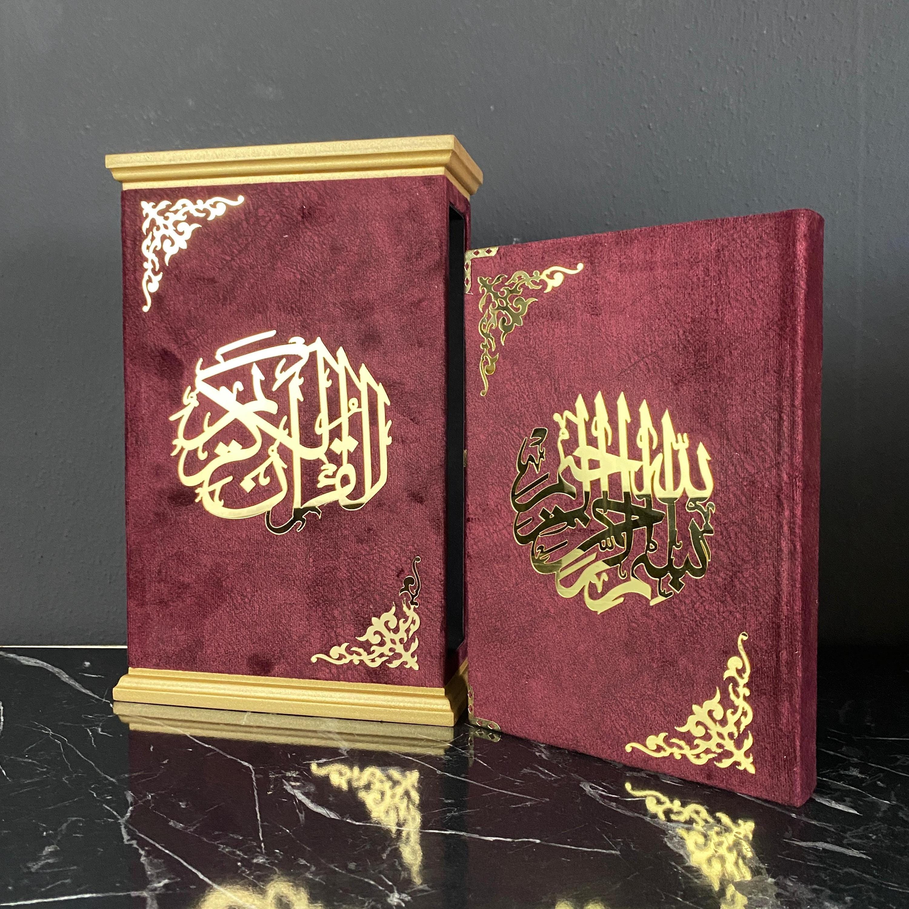 Velvet Cover Luxury Quran Gift Set, Coran, Mushaf, 16x24 Big Size Quran ...