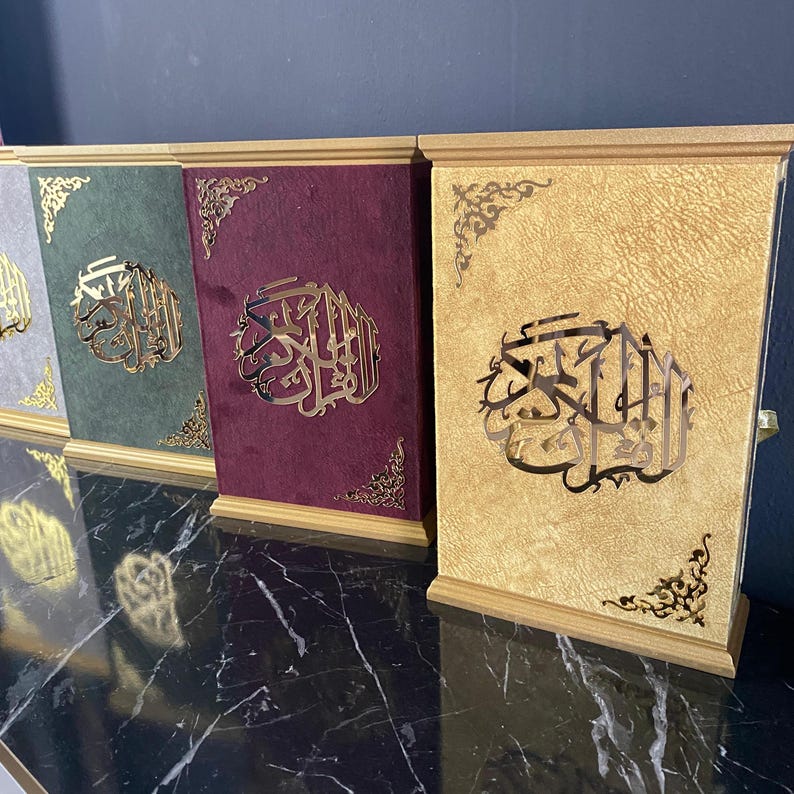 Velvet Cover Luxury Quran Gift Set, Coran, Mushaf, 16x24 Big Size Quran ...