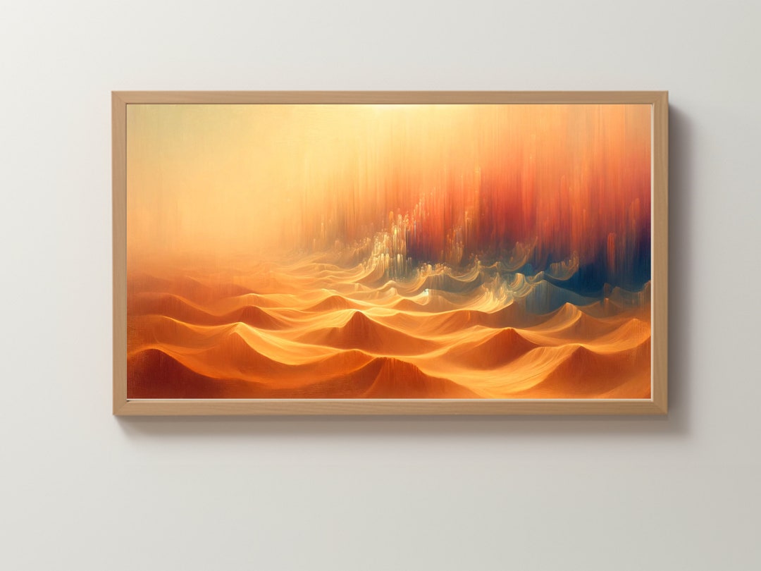 Ocean's Fury: Abstract Wave Art Digital Download for Samsung Frame TV ...