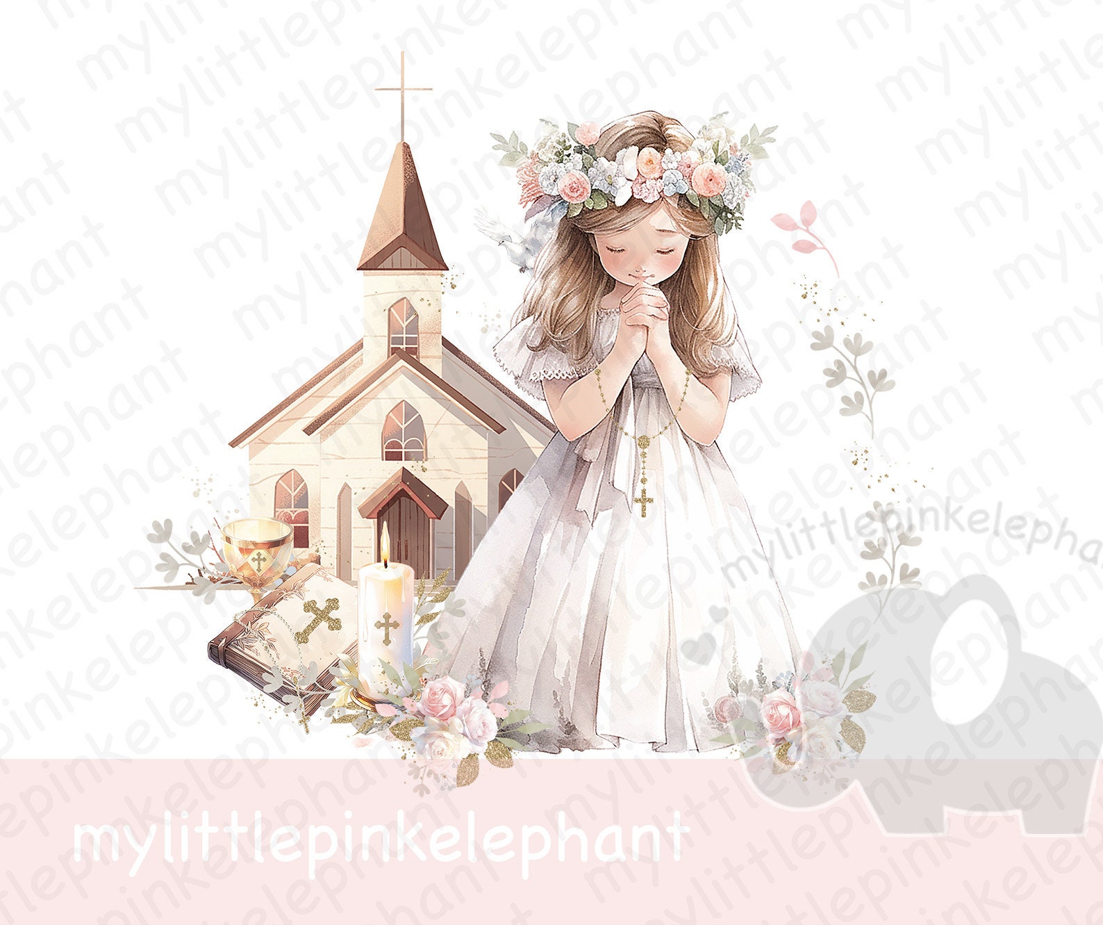 Girls Communion PNG, Sublimation Design , Communion Digital Download ...