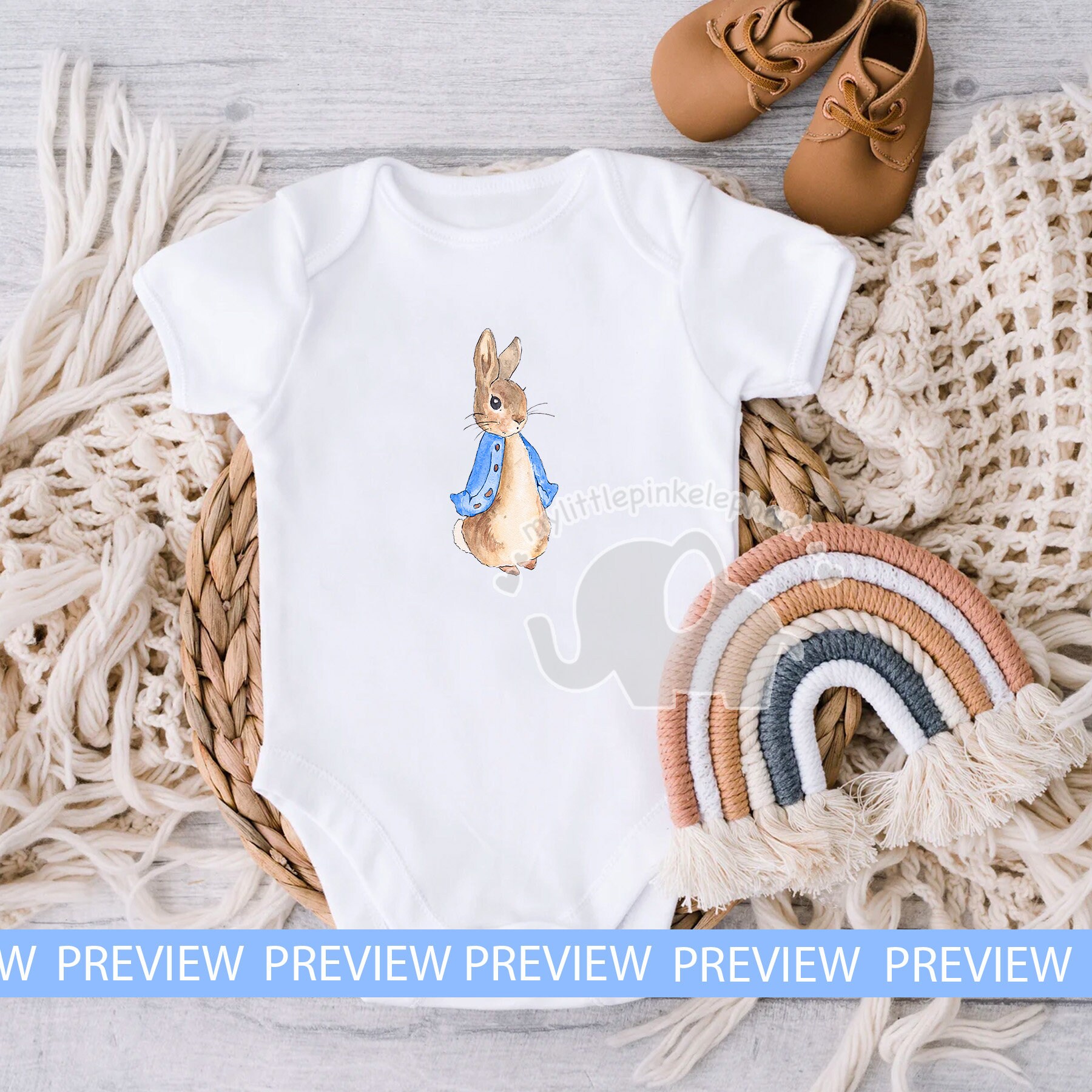 Instant PNG Download, Peter Rabbit in Blue Jacket, Clip Art, Nursery ...