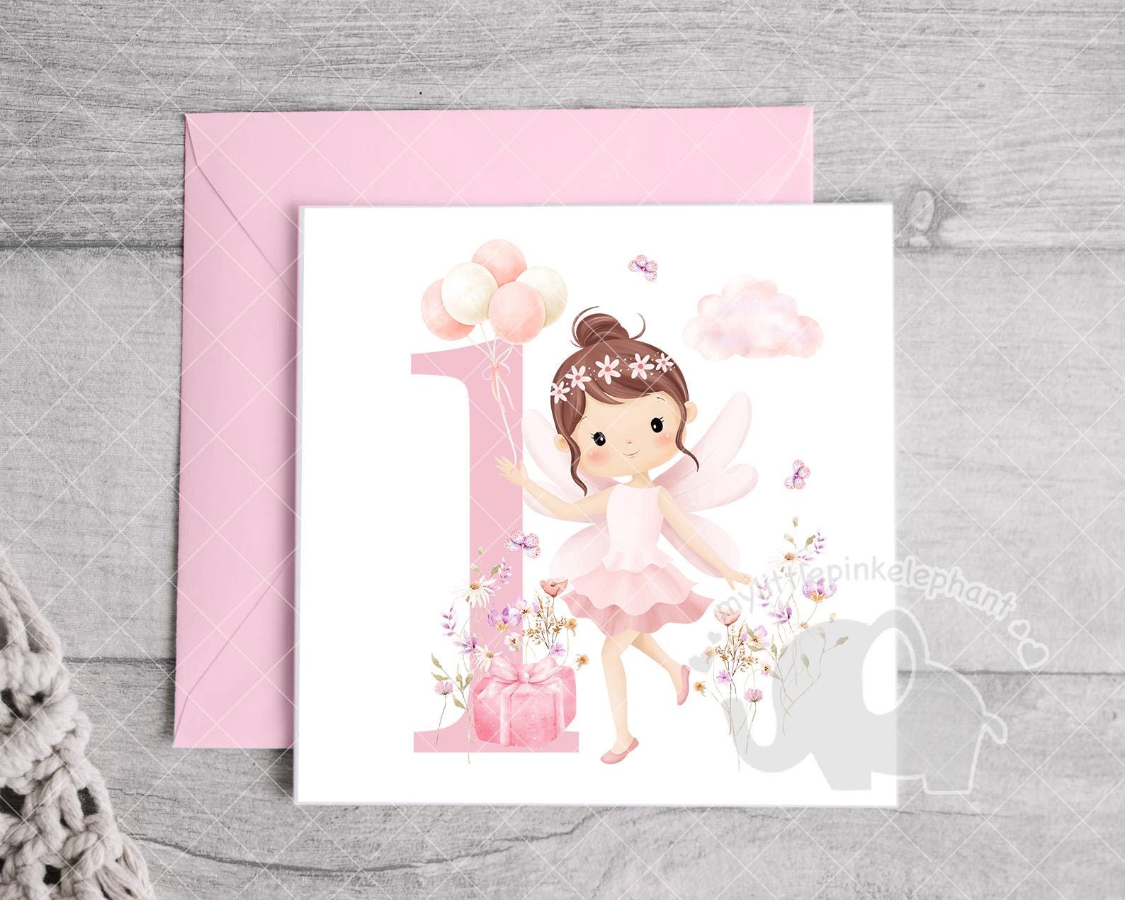 Pink Fairy Floral Number One PNG, Fairies Sublimation Design, Fairy ...