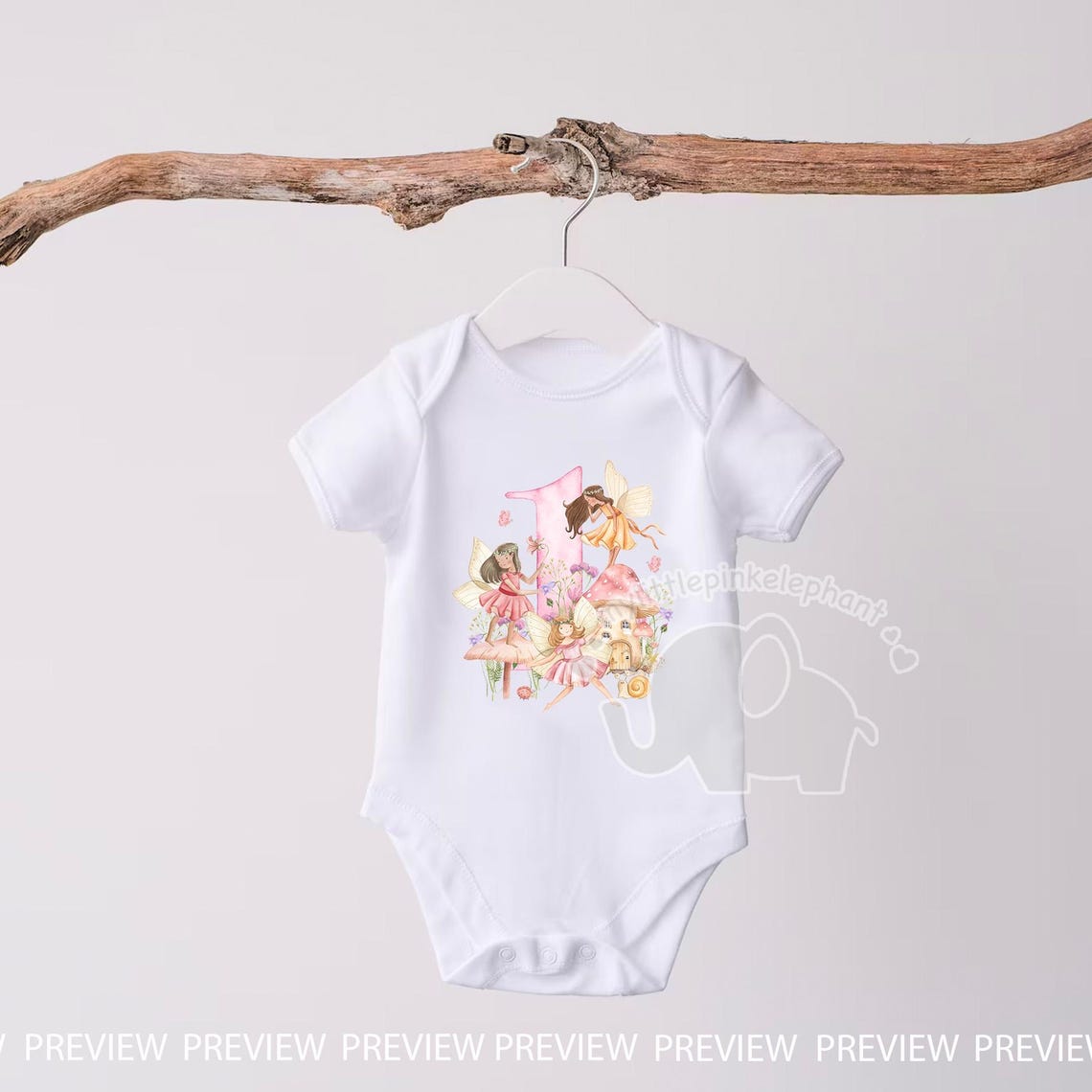 1st Birthday Girl Fairy Clipart, Pink Number One, Digital Download ...
