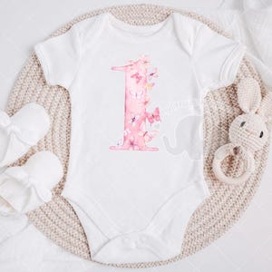 Watercolor Pink Butterfly Numbers 1-6 PNG, Two Butterfly Sublimation ...