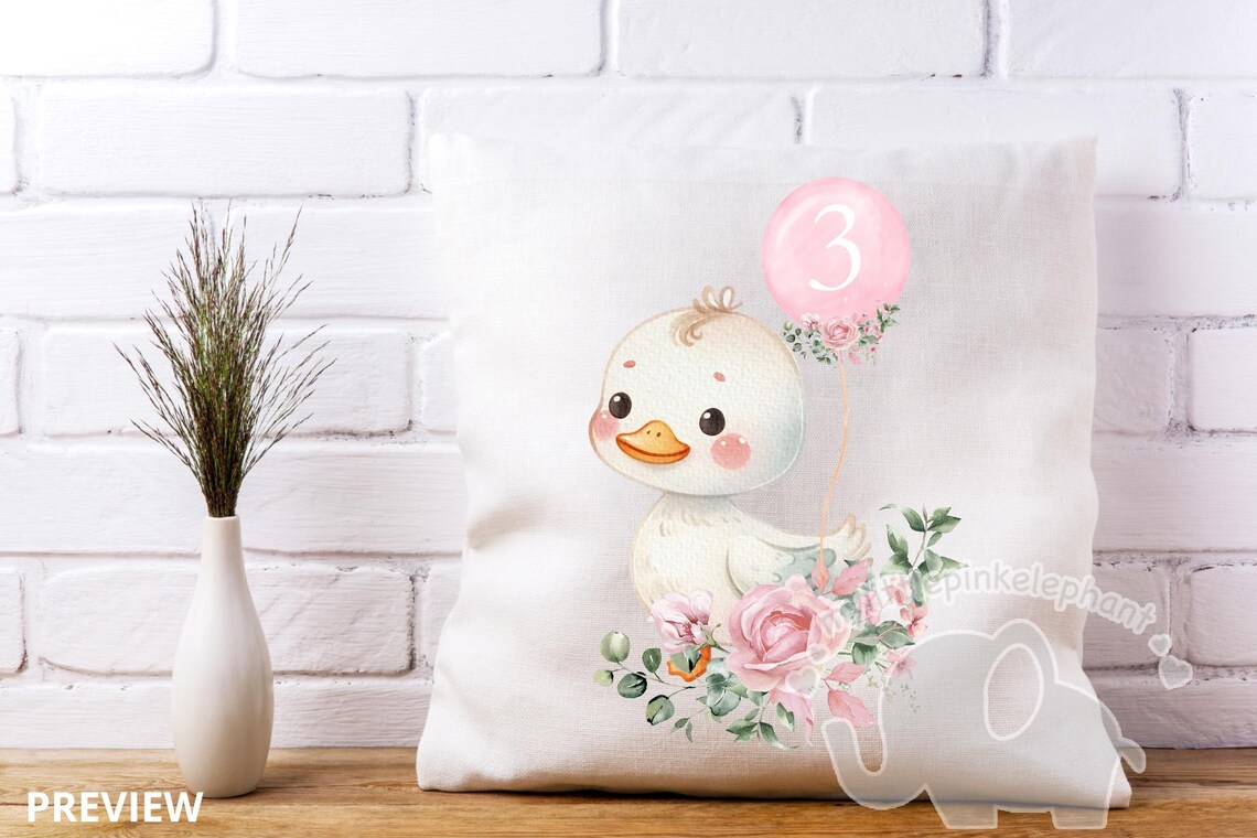 Two Duck Balloon PNG, Duck 2nd Birthday Sublimation Design, Rubber ...