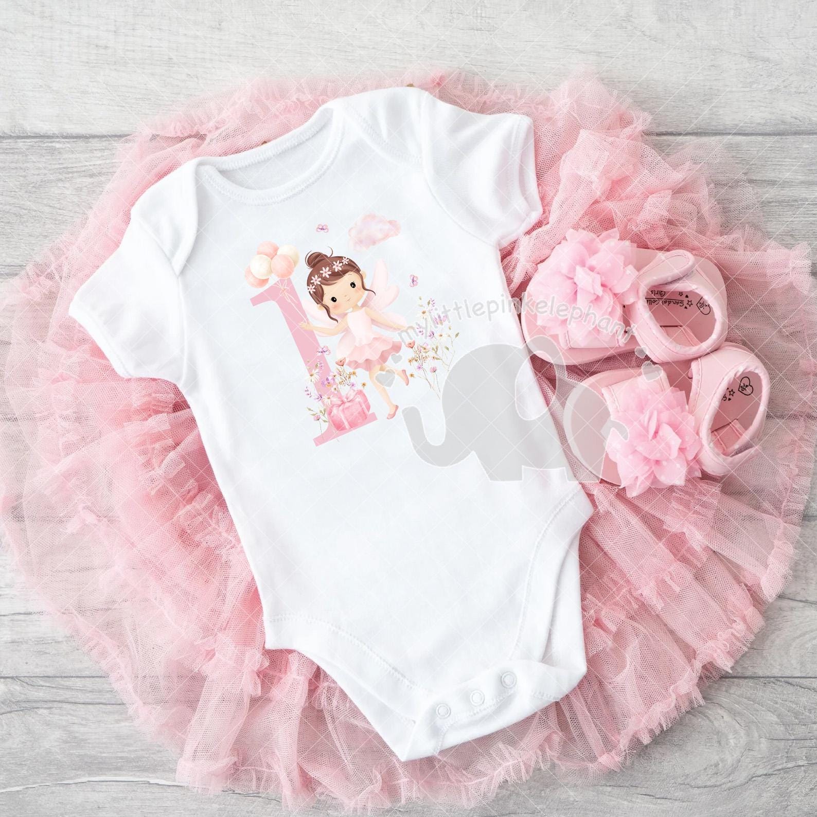 Pink Fairy Floral Number One PNG, Fairies Sublimation Design, Fairy ...