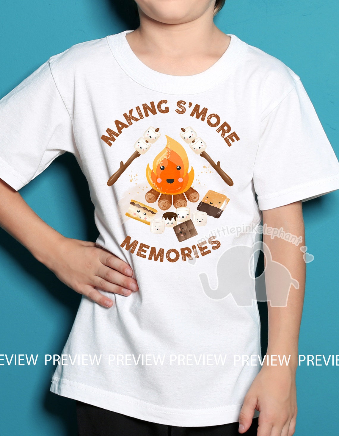 Making S'more Memories PNG, Smores Clipart, Summer, Instant Download ...