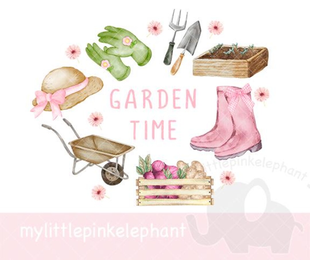 Garden Clipart Rainboot Gardening Allotment Retirement Transparent ...